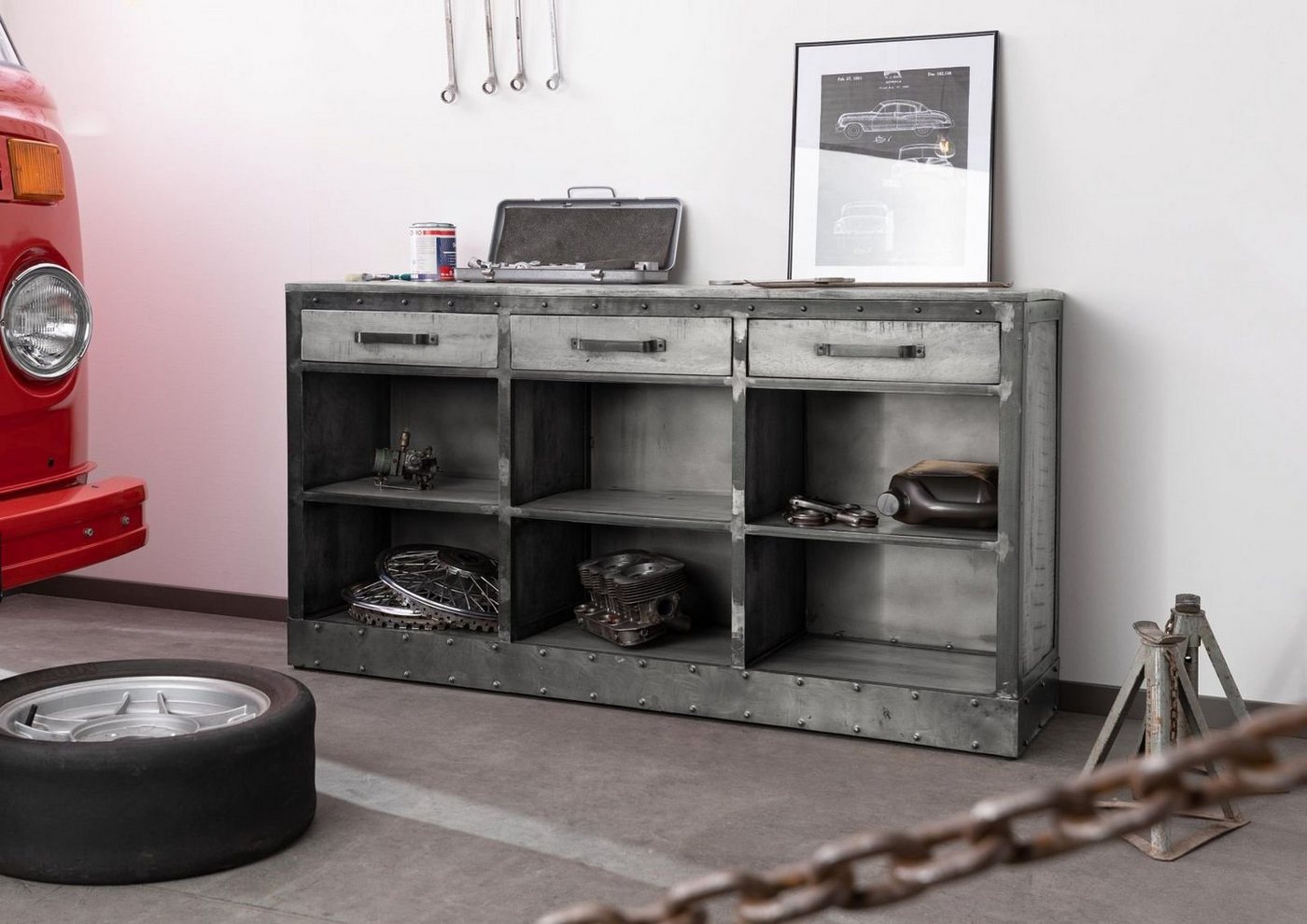 Massivmoebel24 Sideboard »HEAVY INDUSTRY« (Modernes Sideboard im ...