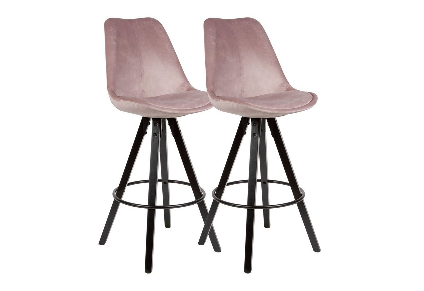 Wohnling Barhocker »WL6.098«, 2er Set Barhocker Rosa / Schwarz Design ...