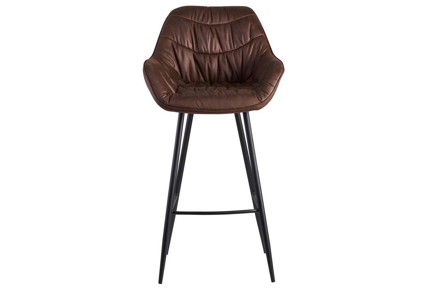 Wohnling Barhocker »WL6.279«, Wildlederoptik Stoff Braun Hocker mit ...